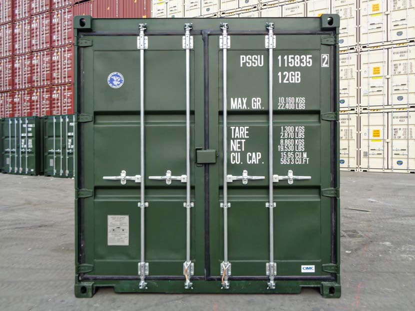 New 10ft Shipping Container (Green) - AVES Mobility LLC