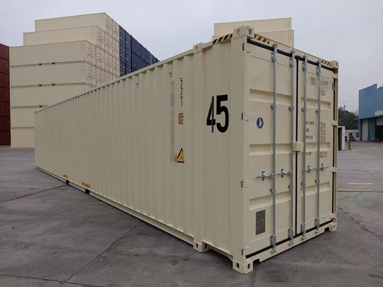 New 45 ft High Cube One Trip Shipping Container - AVES Mobility LLC