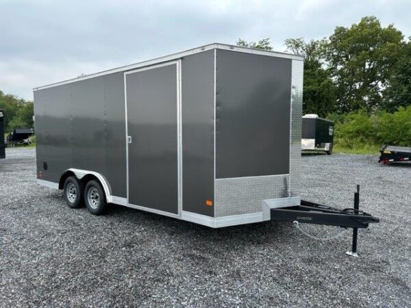 Covered Wagon 8.5 x 18 Enclosed Car Trailer – Ramp Door – AVES Mobility LLC